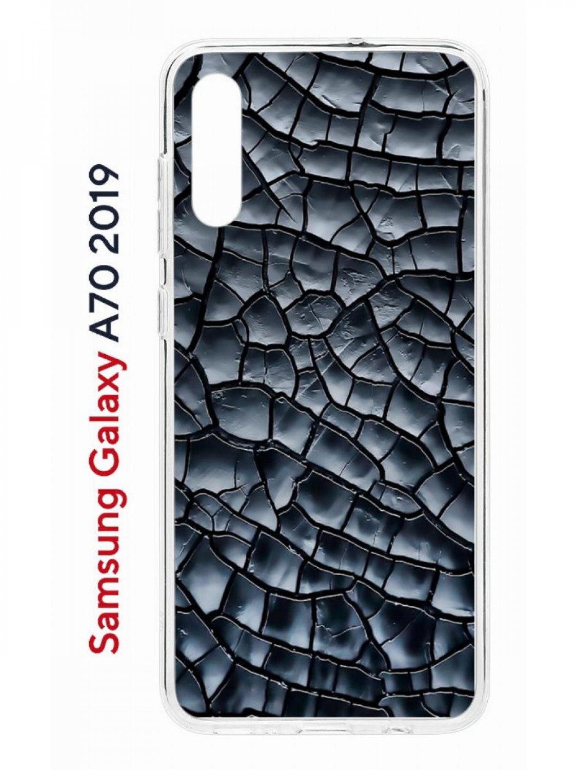 Чехол на Samsung Galaxy A70 Kruche Print Cracks,противоударный силиконовый бампер