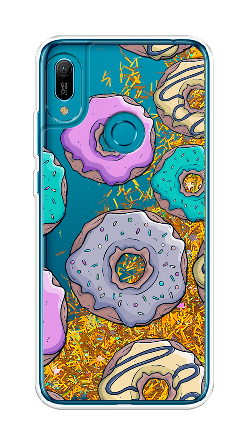 Чехол Awog  на Huawei Y6s "Разноцветные пончики в глазури 2"