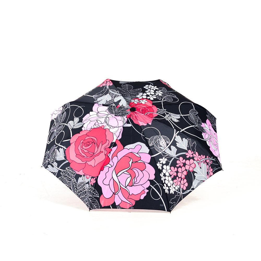 Зонт складной женский автоматический Wrapper Rain WR05390874 черно-розовый