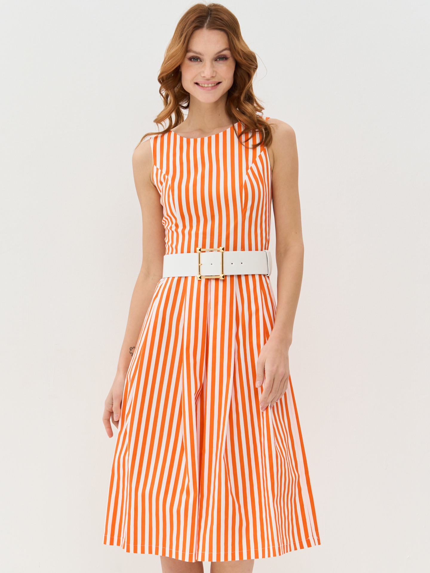 Платье женское VAY 5231-3764 оранжевое 42 RU