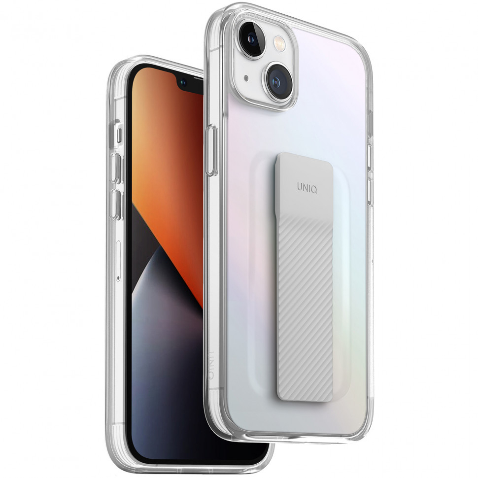 Чехол uniq heldro mount + band для iphone 14 plus, iridescent (ip6.7m(2022)-helmird)