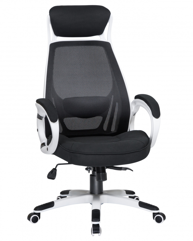 Компьютерное кресло для взрослых DOBRIN STEVEN WHITE 1 шт белый пластик, черная ткань