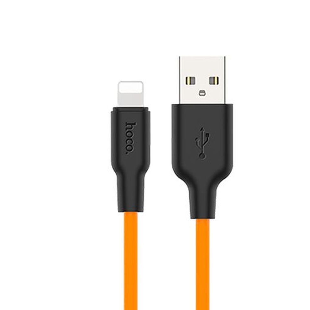 Кабель lightning - usb Hoco X21 Plus 1 м оранжевый