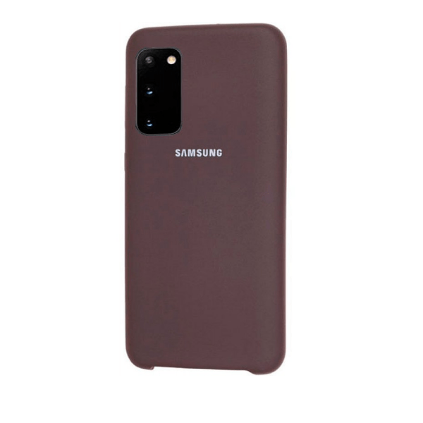 Чехол Samsung A41 SILICONE COVER коричневый