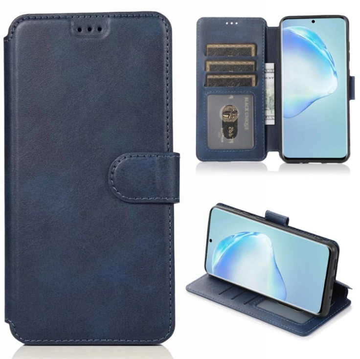 Чехол книжка подставка на Samsung Galaxy A30 / A20 / M10s / M20 флип на магнитах синий