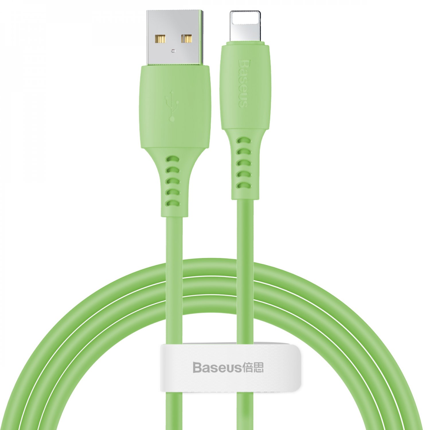 Дата-кабель Baseus CALDC-06, USB To Lightning, 1,2м зеленый