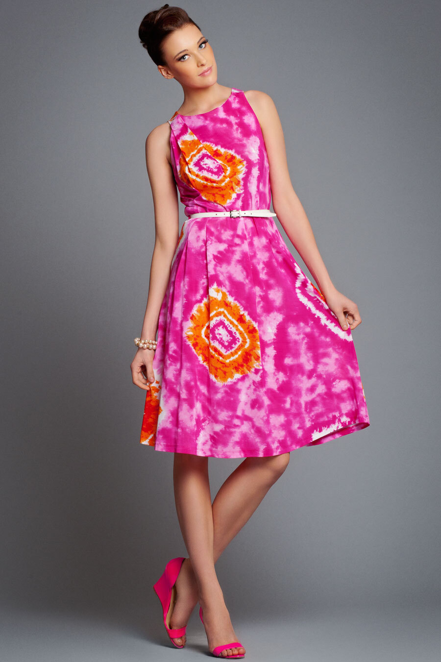 Платье женское Арт-Деко P-241 розовое 52 RU