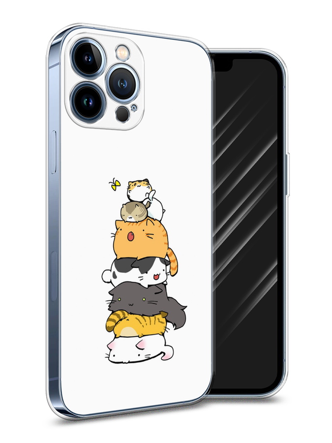 Чехол Awog на Apple iPhone 13 Pro Max / Айфон 13 Pro Max "Бутерброд из котиков"