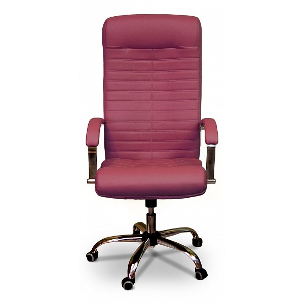 Кресло компьютерное Креслов Орион бордовый, хром
