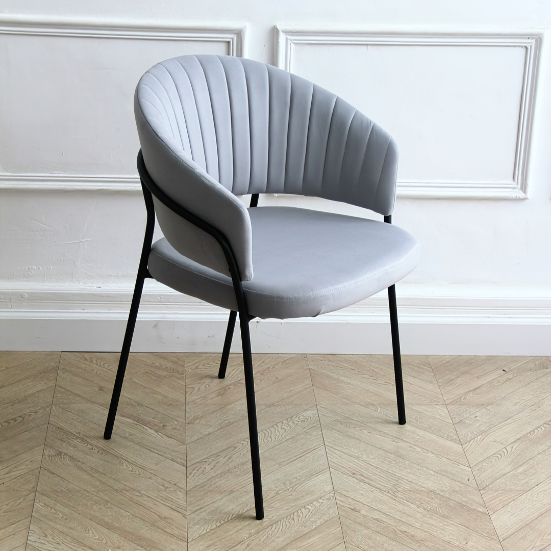 Стул-кресло для кухни Джаз 1 шт, светло-серый/черный