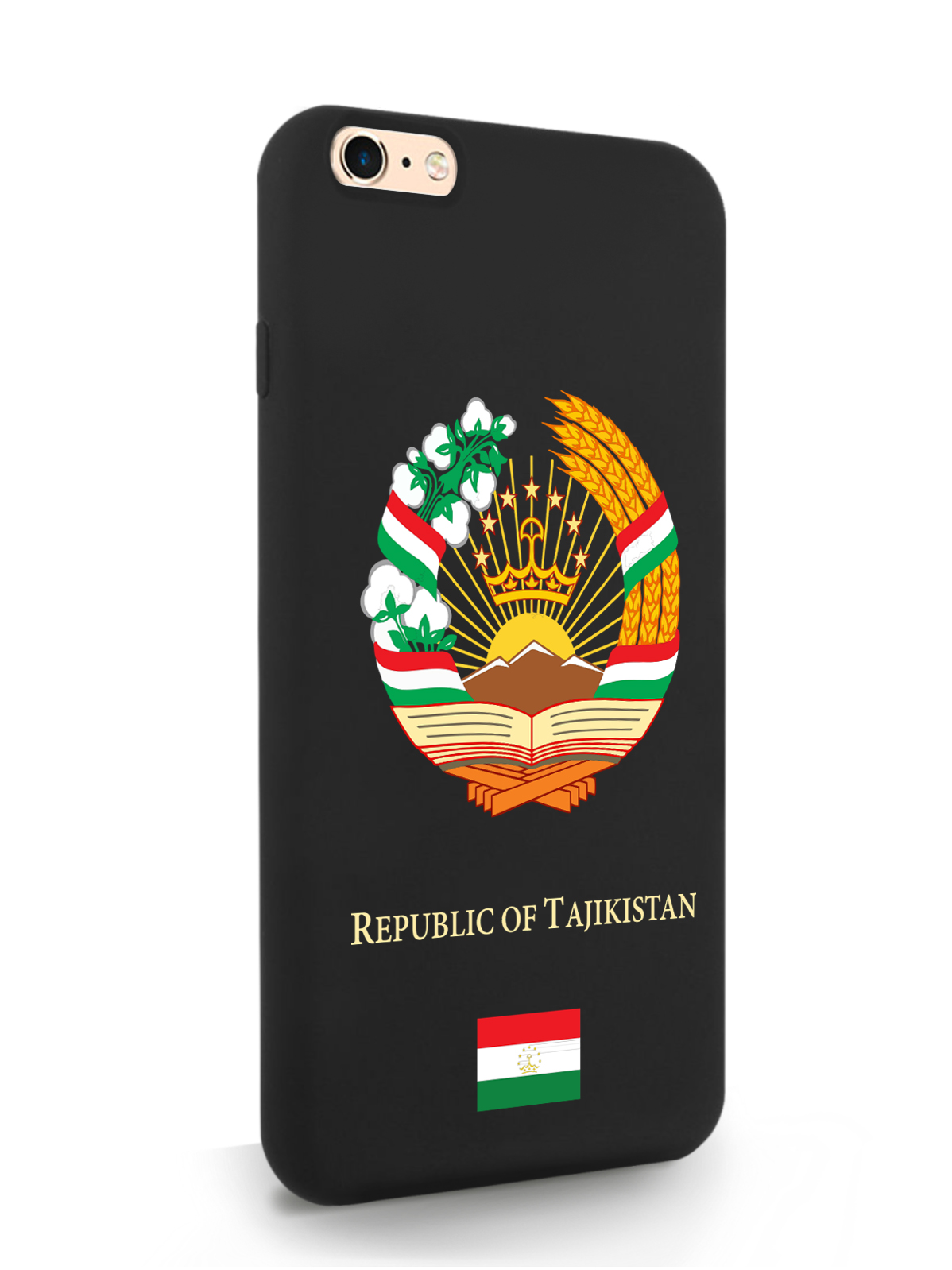 Чехол SignumCase для iPhone 6/6s Plus Герб Таджикистана, черный