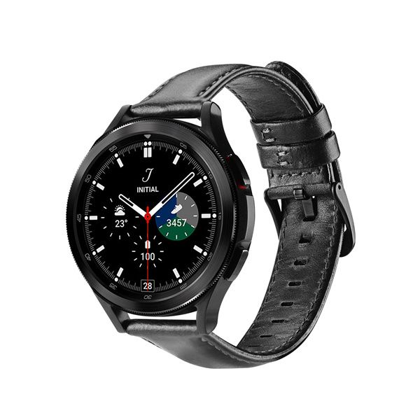 Кожаный ремешок Dux Ducis для Samsung Galaxy Watch, Business Version, 20мм, черный