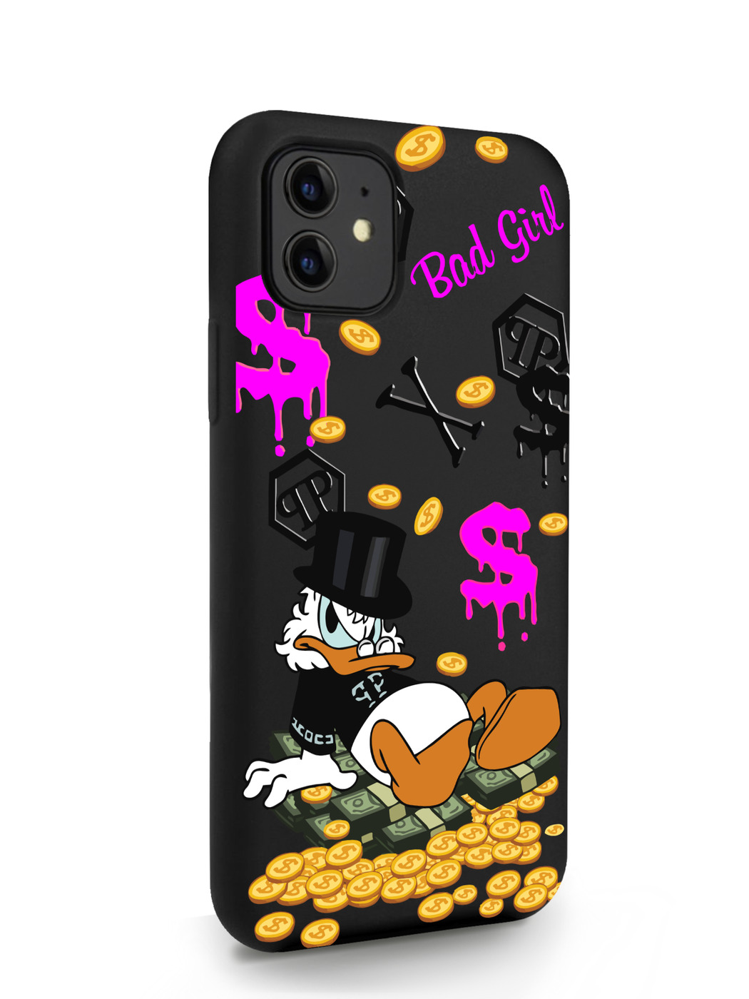 Черный MustHaveCase для iPhone 11 Богатая Утка Bad Girl черный