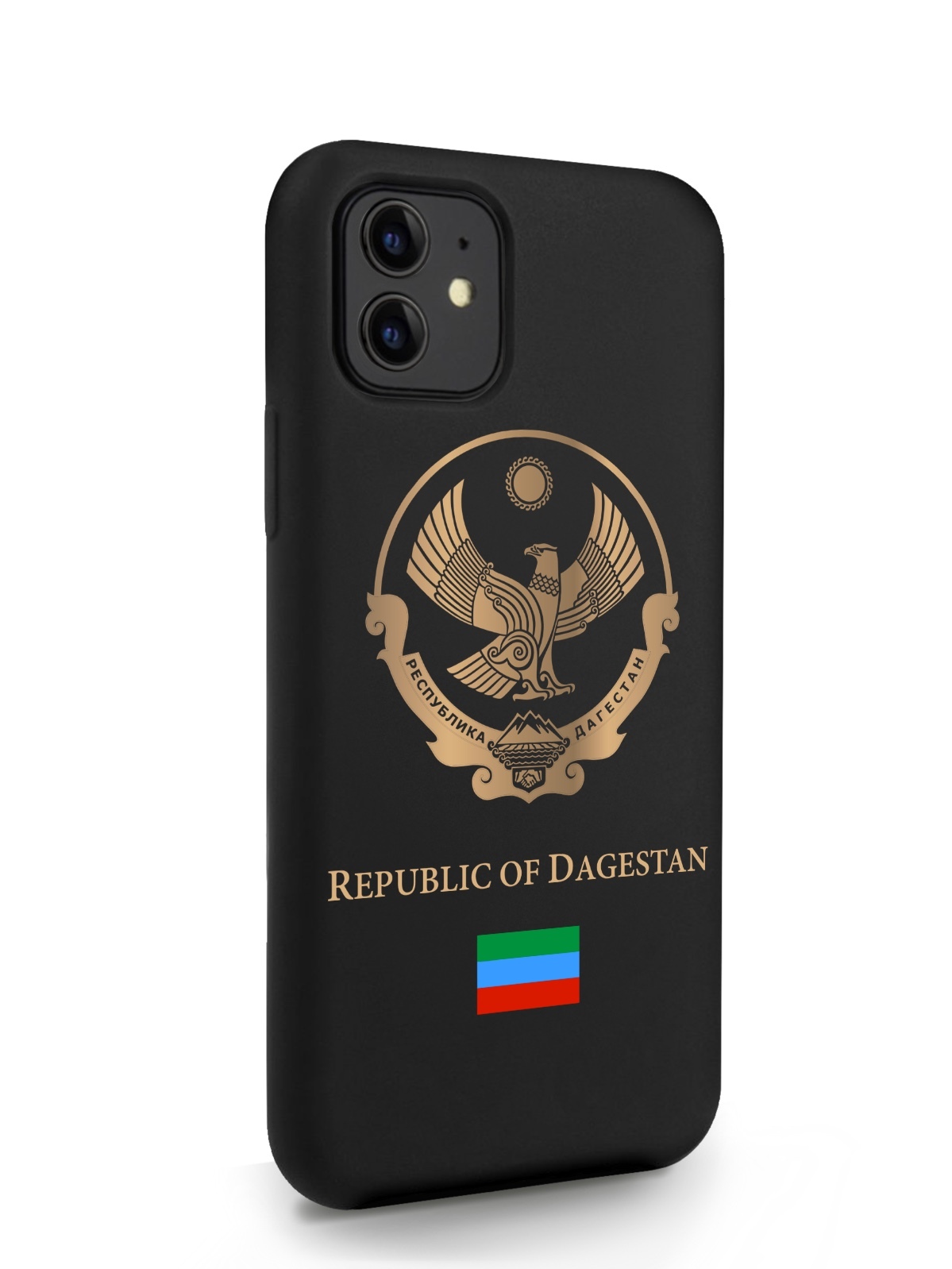 Черный SignumCase для iPhone 11 Золотой Герб Дагестана черный