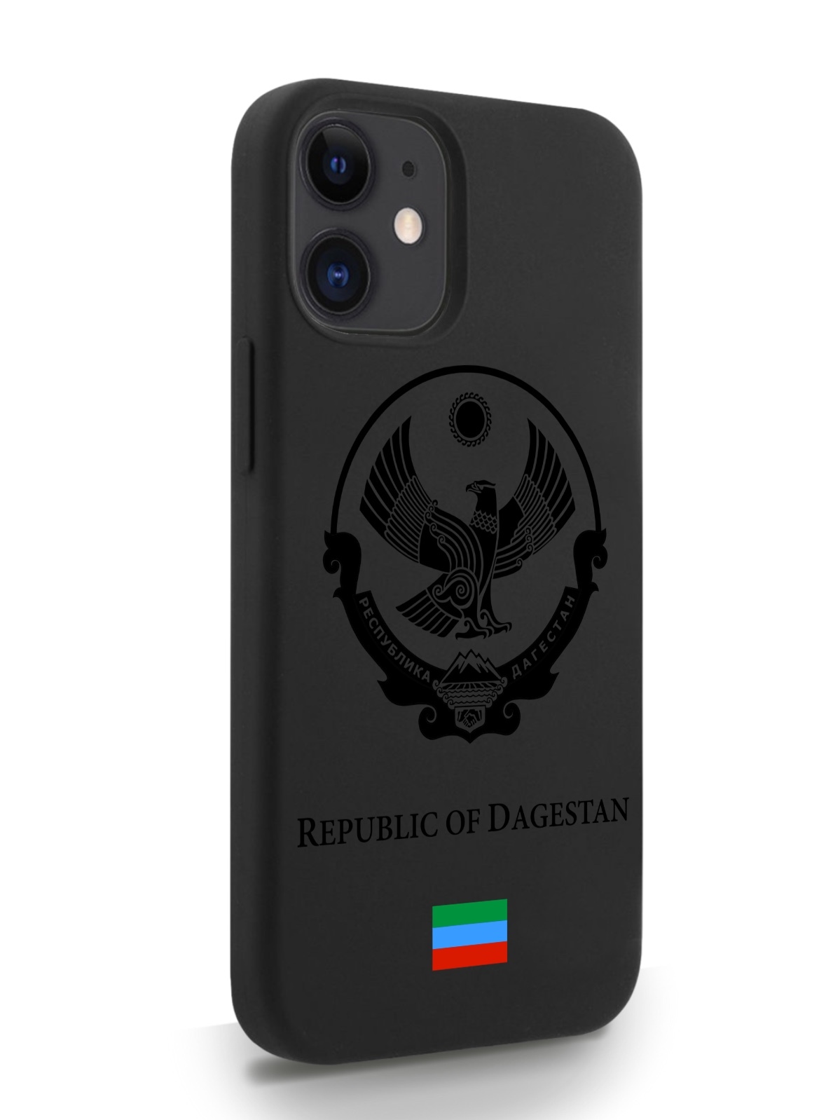 Черный SignumCase для iPhone 12 Mini Черный лаковый Герб Дагестана черный