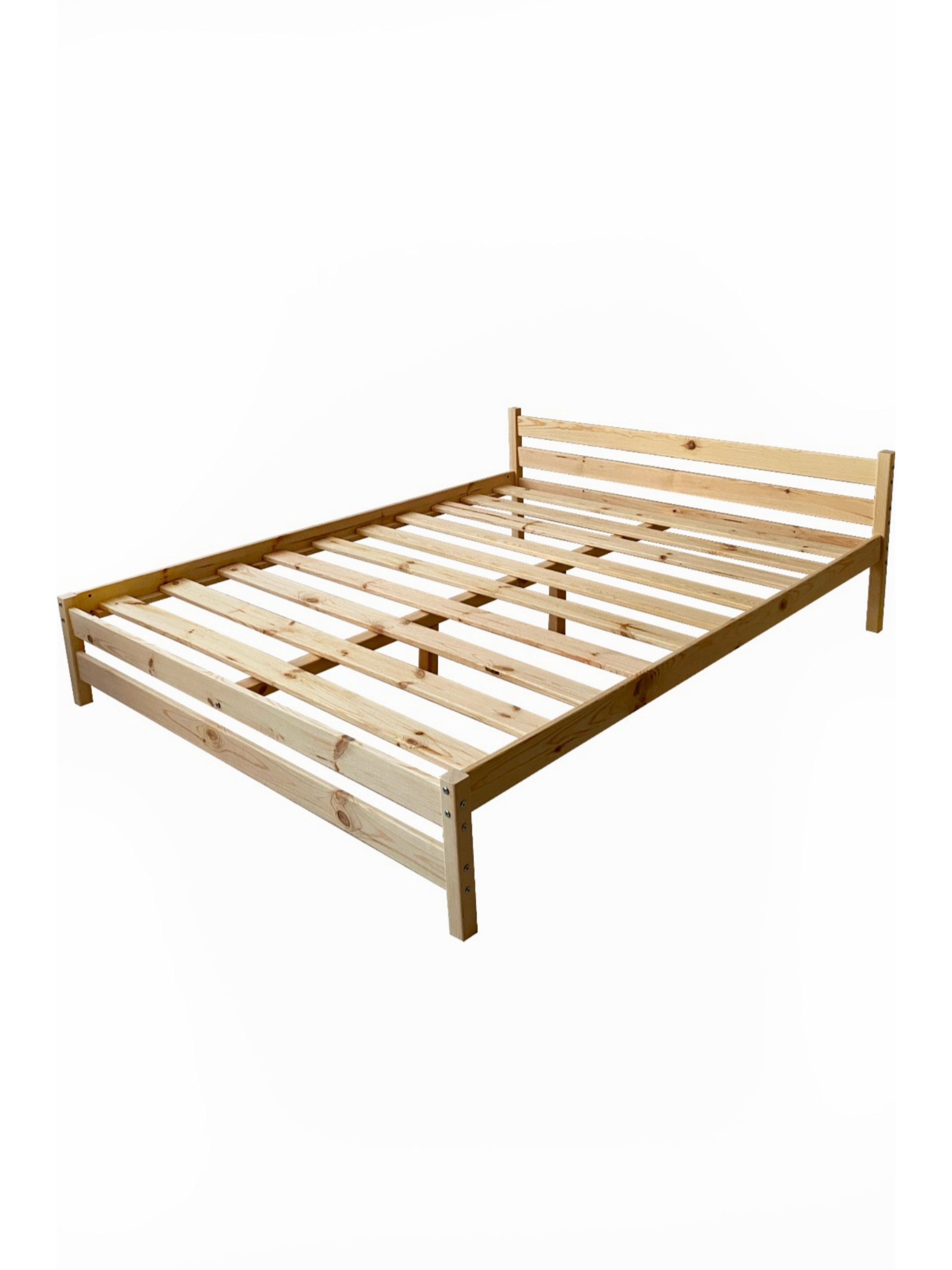 Двуспальная кровать из массива BALU 140/200 без покрытия
