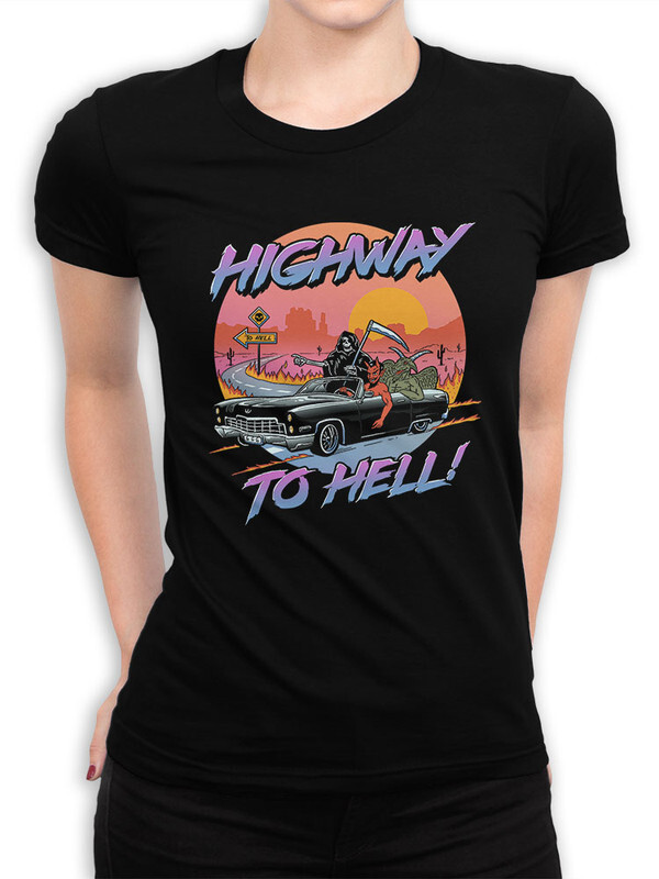 Футболка женская Design Heroes AC/DC - Highway to hell черная S