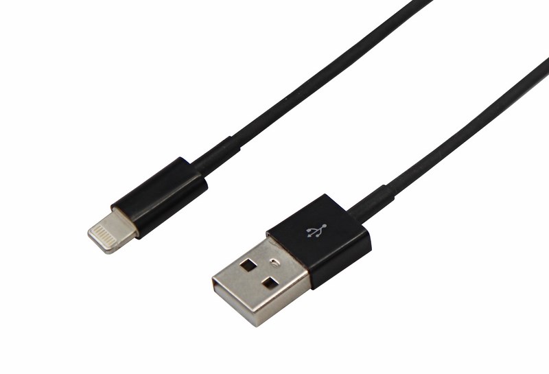 Кабель Rexant 18-1122 USB - Lightning 1 м, черный