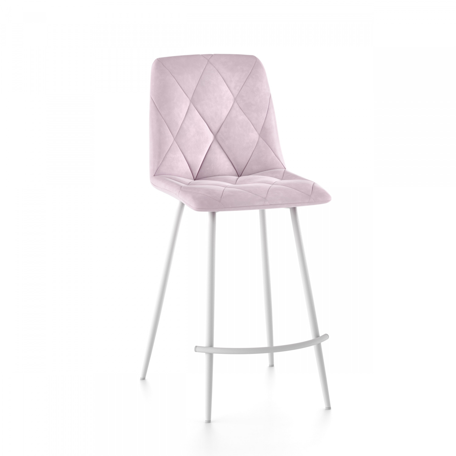 Полубарный стул СтолБери 2622877, белый/розовый
