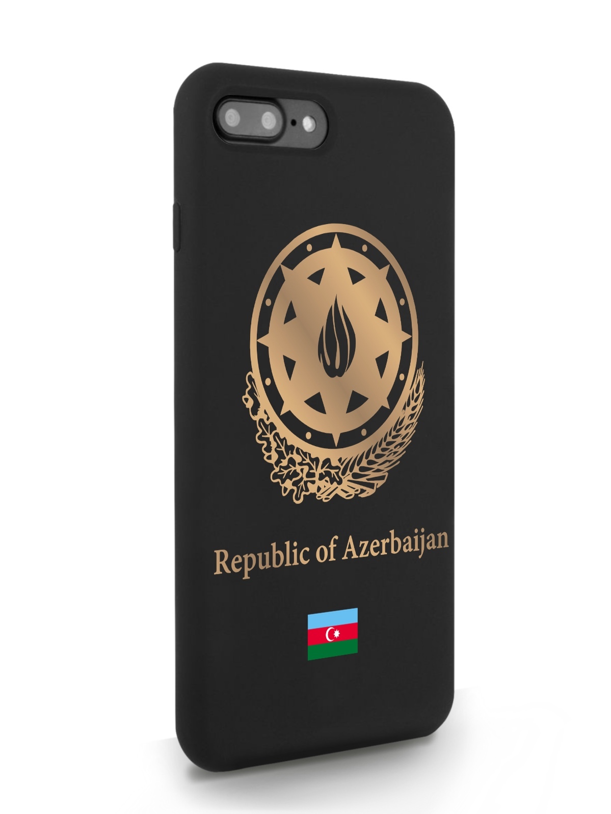 Черный SignumCase для iPhone 7/8 Plus Золотой Герб Азербайджана черный