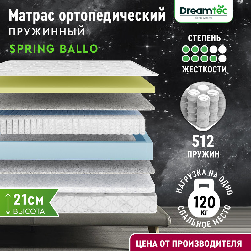 Матрас Dreamtec Spring Ballo 60х140