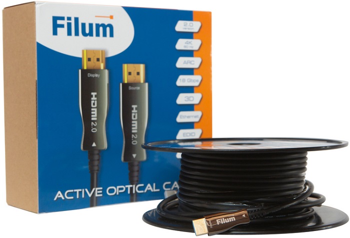 Кабель интерфейсный Filum HDMI FL-AOC-HDMI2.0-10M