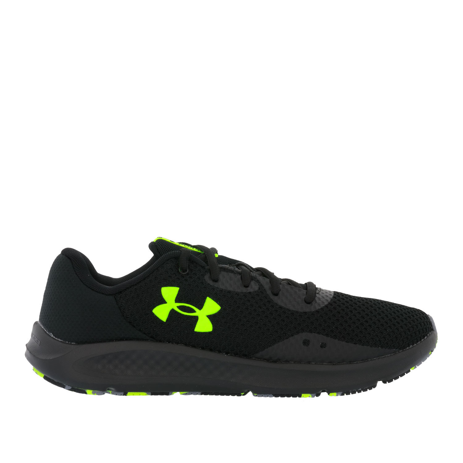 Беговые Кроссовки Under Armour Charged Pursuit 3 Black/Black/Lime Surge 11 US