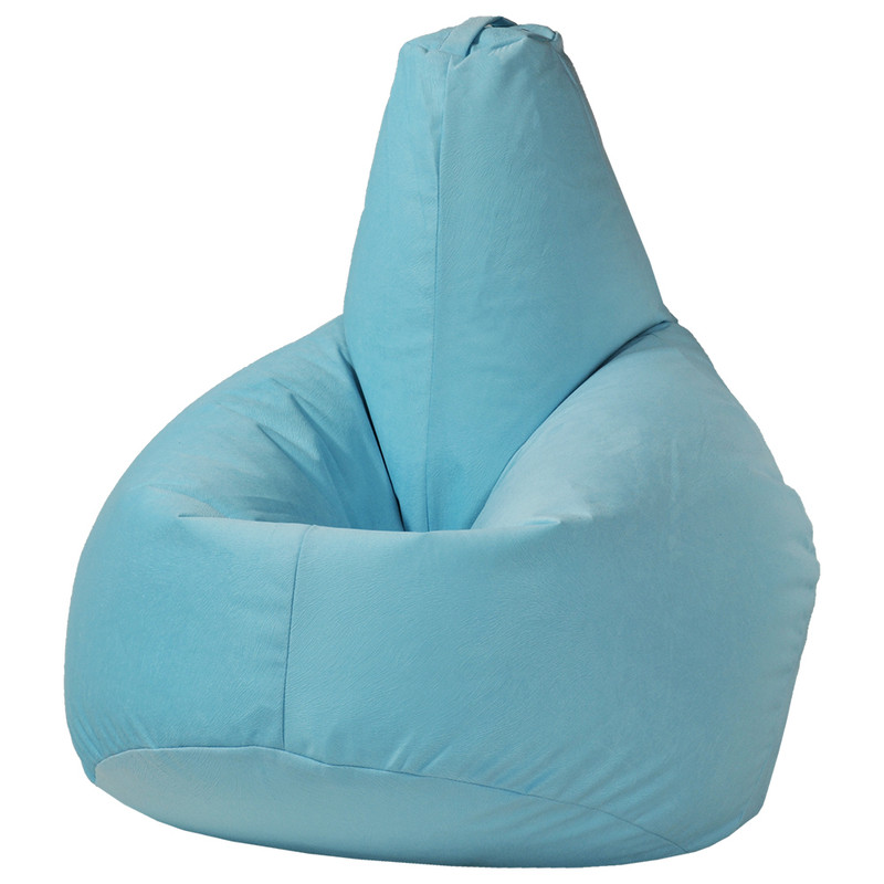 Кресло-мешок Puffmebel груша XXXL голубой