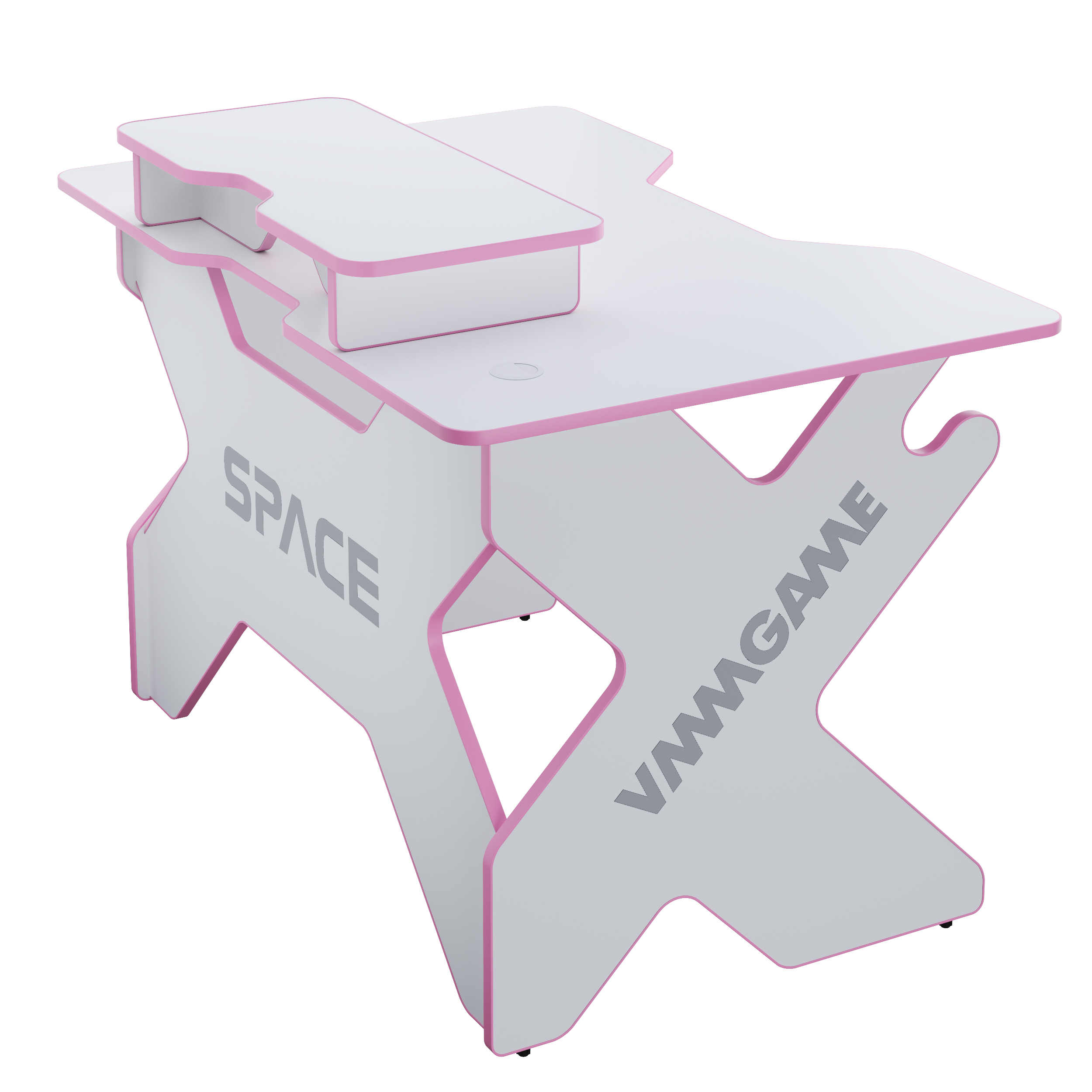 Игровой стол VMMGAME SPACE 120 LIGHT розовый с подставкой для монитора BASE