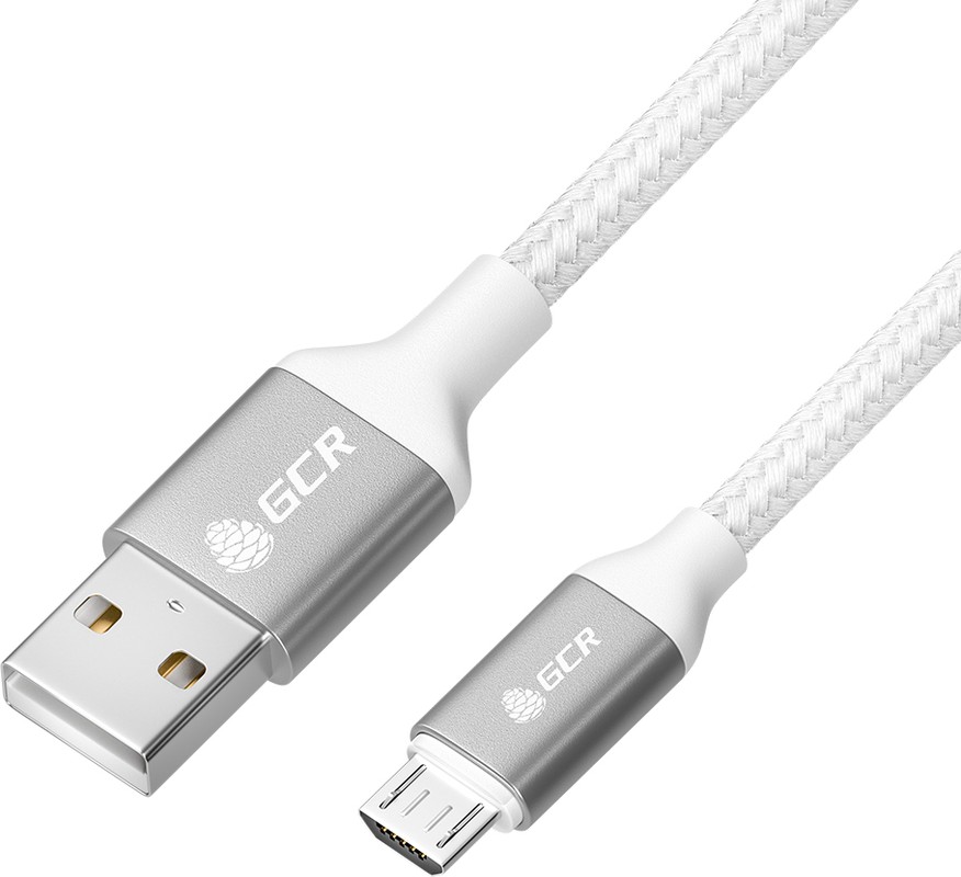 Кабель GCR GCR-52462 USB - micro USB 0.5 м, белый