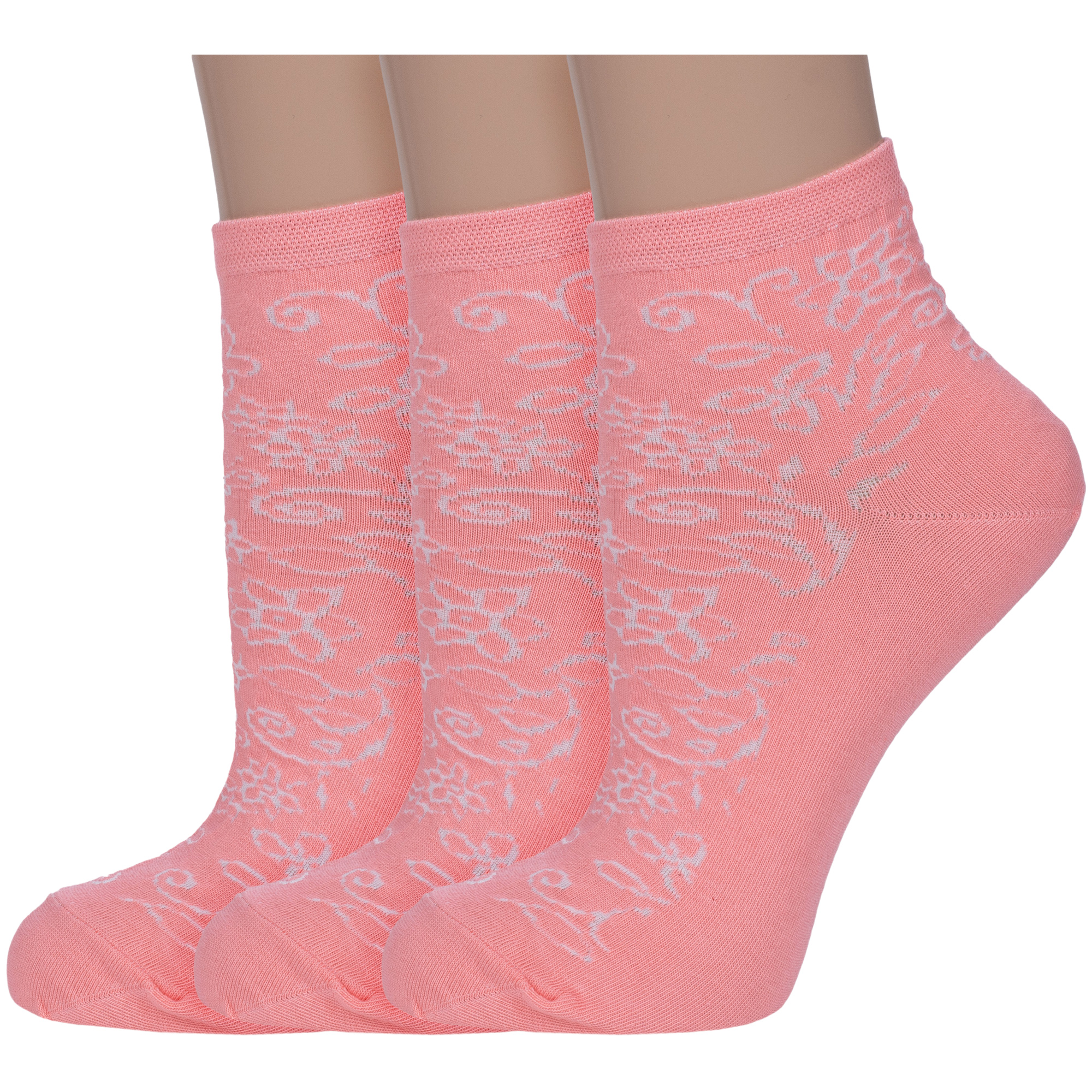Комплект носков женских VASILINA 3-0С6213 розовых 23-25