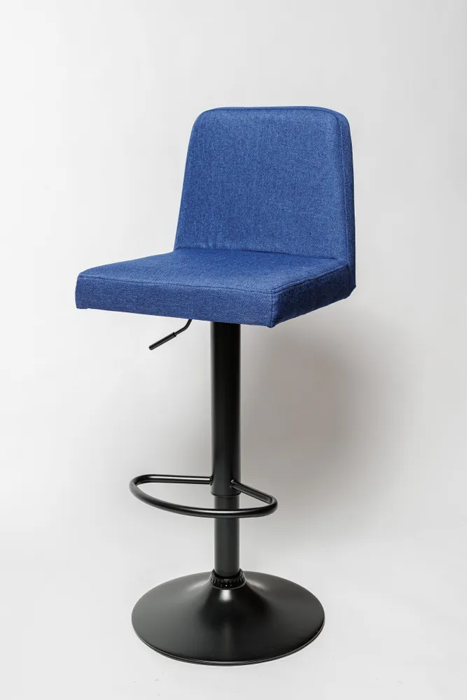 Барный стул ЦМ BN-1280P синий, ткань