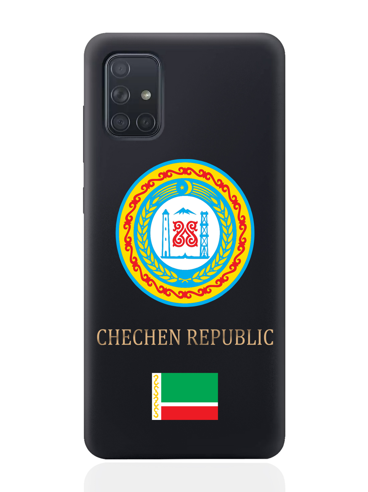 Чехол SignumCase для Samsung Galaxy A71 Герб Чечни черный