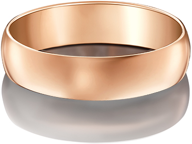 Кольцо обручальное из красного золота р. 24 PLATINA jewelry 01-3925-00-000-1110-11
