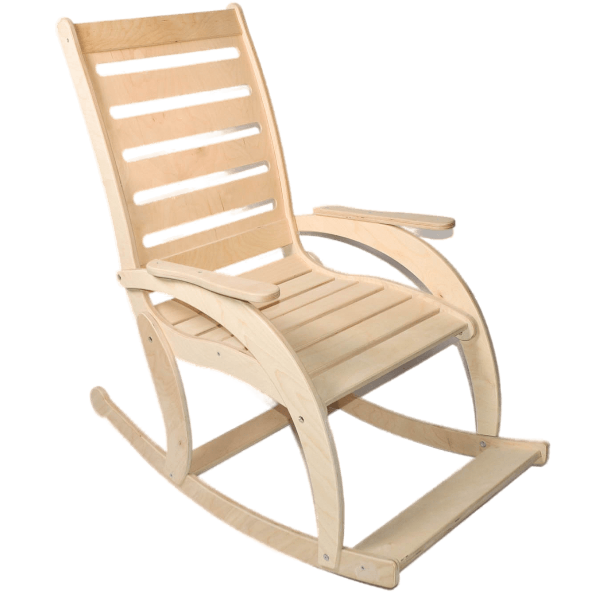 Кресло качалка деревянное Playwoods Сельма неокрашенная
