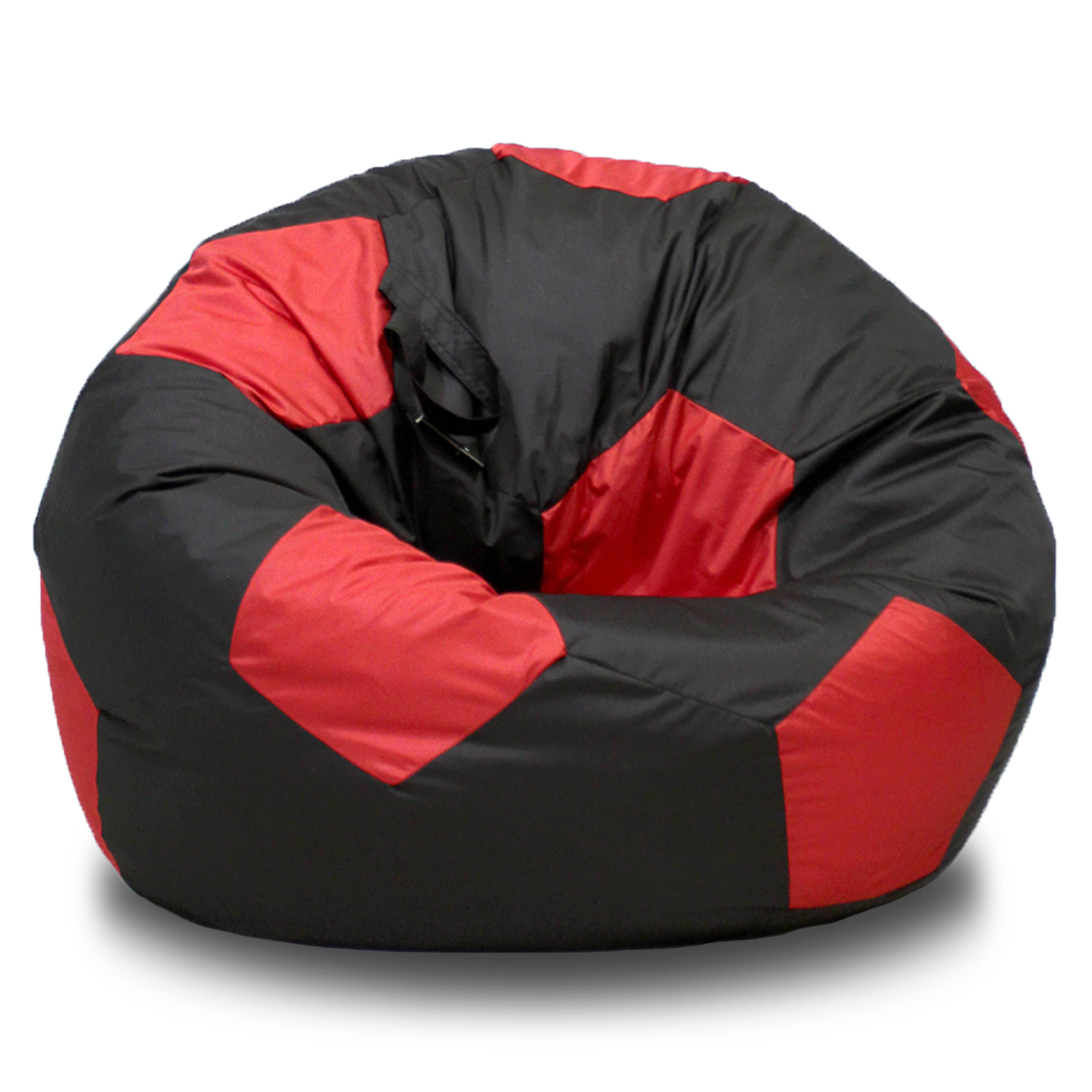 Кресло-мешок PUFON Мяч XXXL, черно-красный