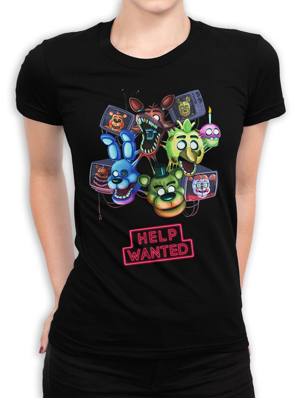 Футболка женская Design Heroes Five Nights at Freddy's черная XL