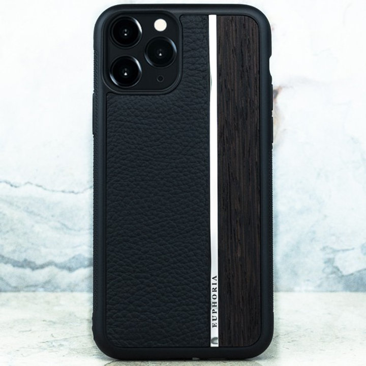 Чехол iPhone 14 Pro Max - Euphoria Leather Metal Wood - Euphoria HM Premium
