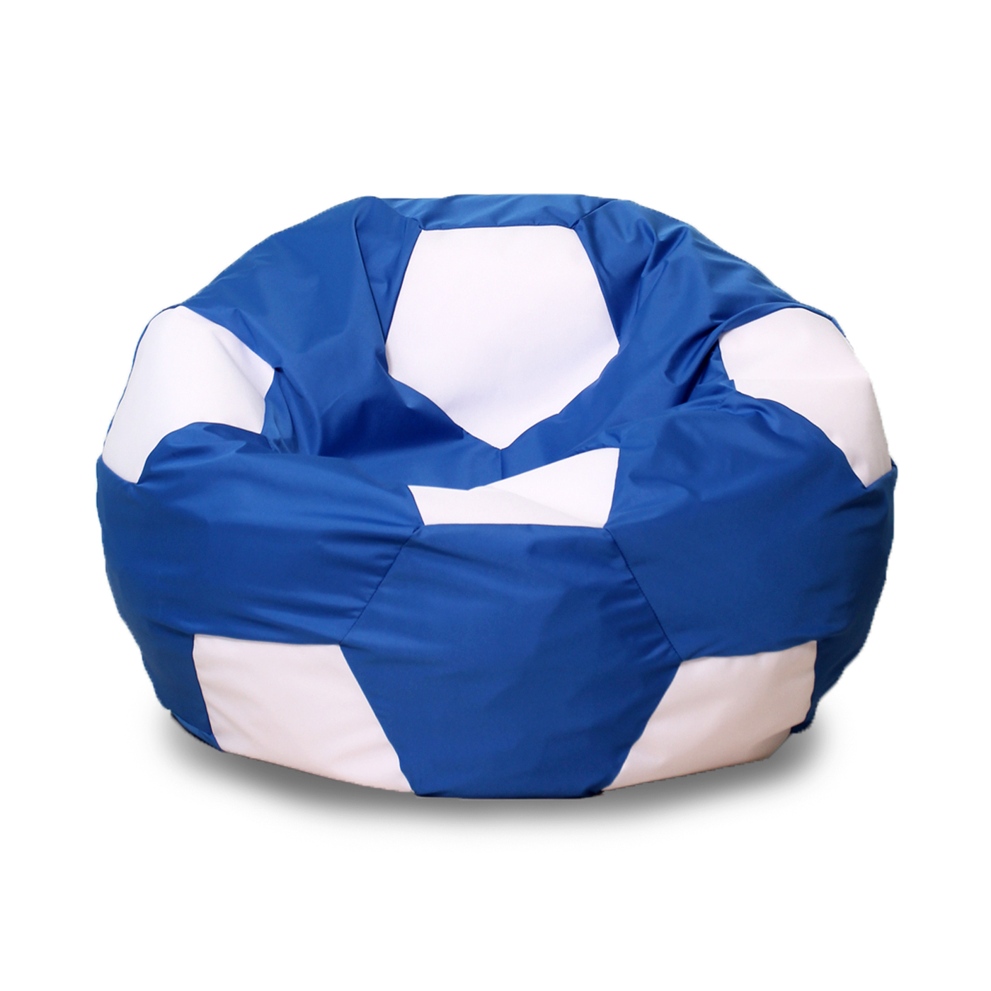 Кресло-мешок PUFON Мяч XL, сине-белый