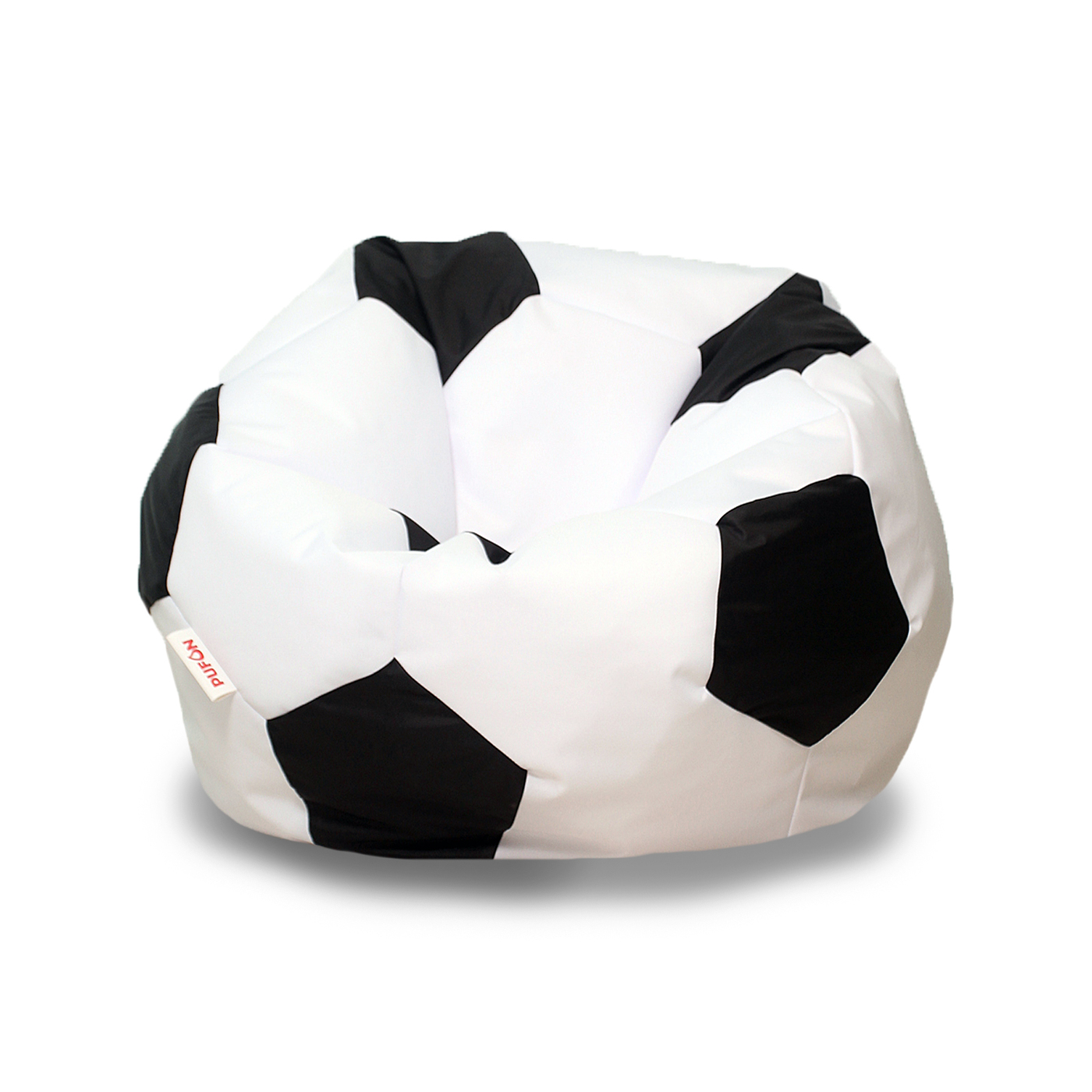 Кресло-мешок PUFON Мяч XL, бело-черный