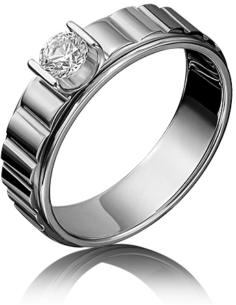 Кольцо из белого золота р. 20 PLATINA jewelry 01-5114-00-501-1120-38, фианит