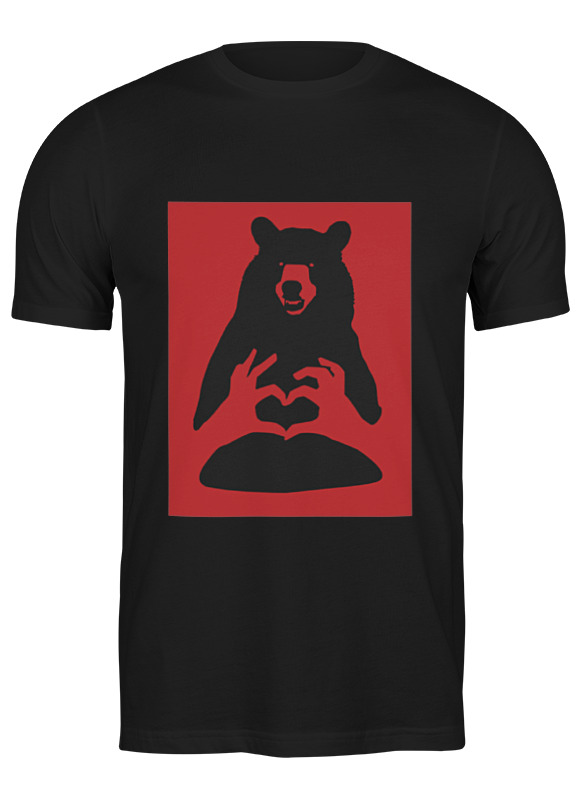 Футболка мужская Printio Русский медведь черная S