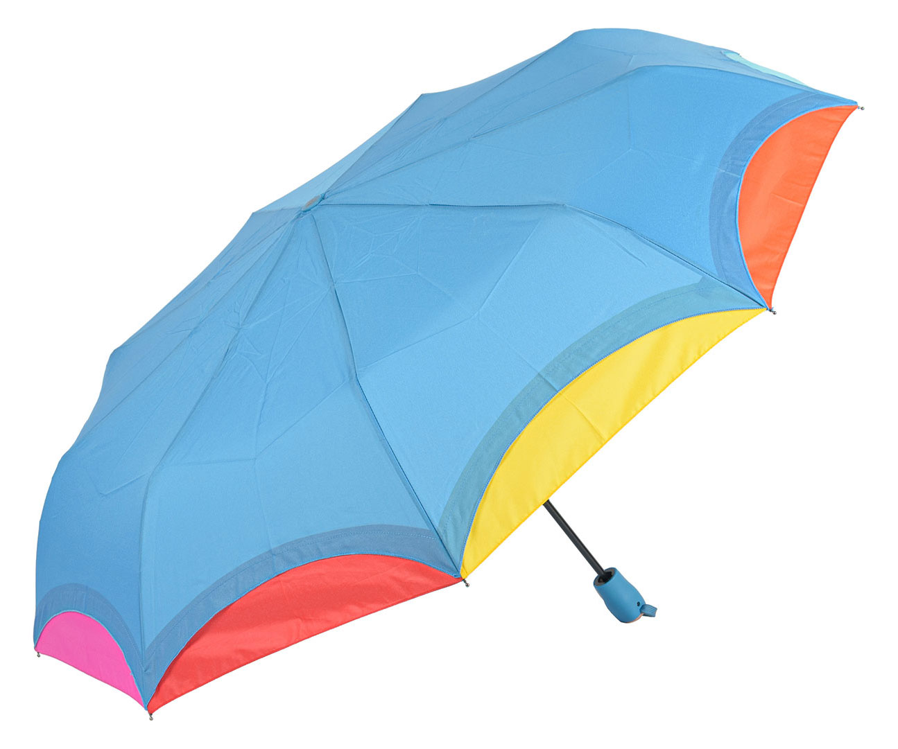 Зонт складной женский автоматический frei Regen 2038-FCP голубой