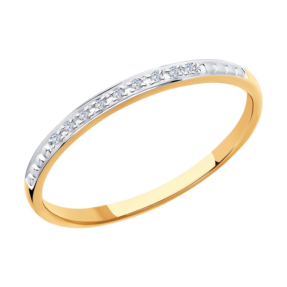 Кольцо из желтого золота р. 15,5 SOKOLOV Diamonds 1011806, бриллиант