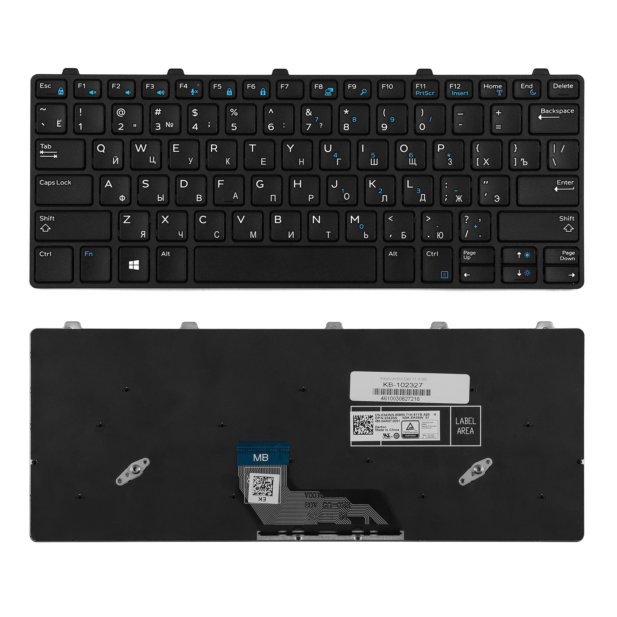 Клавиатура TopON для ноутбука Dell Inspiron 11-3180, 3189 Series