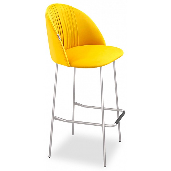 Барный стул Sheffilton She_3514032101, имперский желтый/хром лак