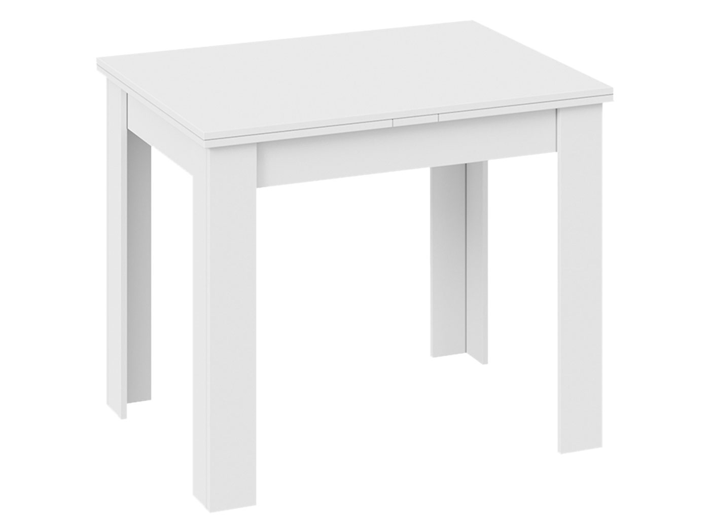 Кухонный стол ТриЯ Стол обеденный Промо Белый матовый / Белый 900 мм
