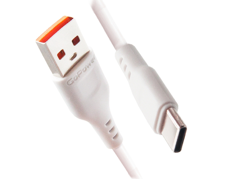 Аксессуар GoPower USB - Type-C 1m 2.4A белый GP01T 00-00018565