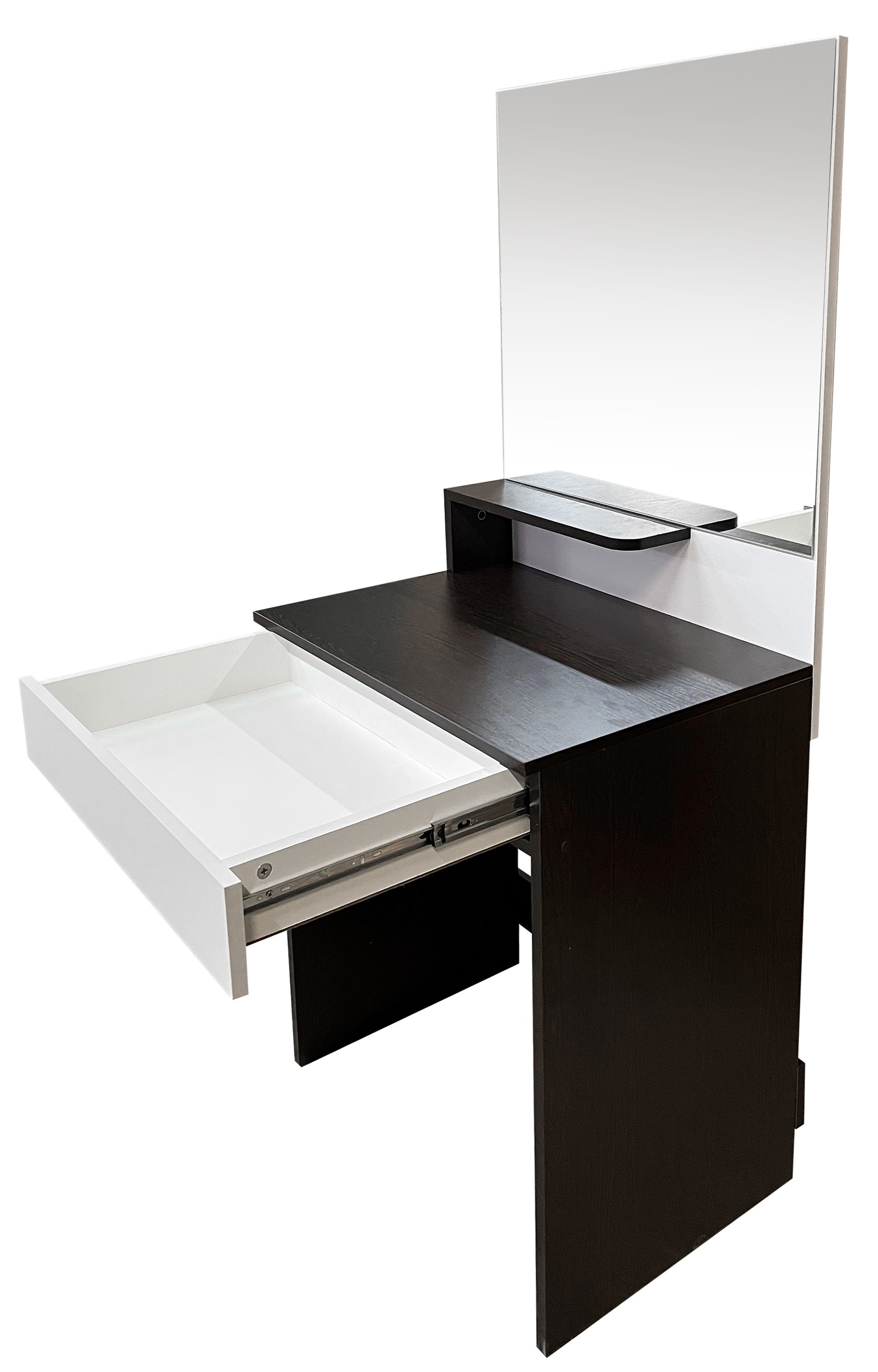 Туалетный столик с зеркалом и ящиком Нева № 5, 60 см, венге с белым