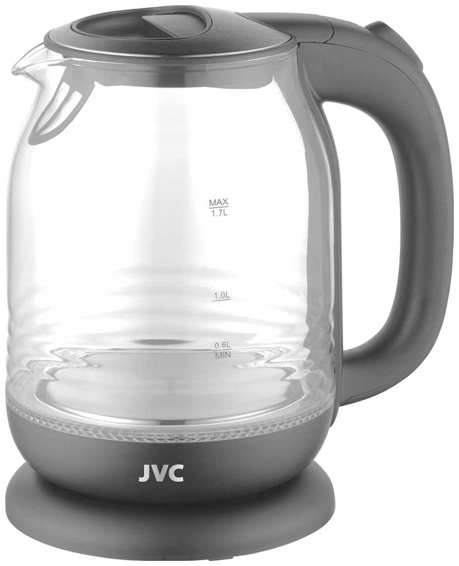 Чайник электрический JVC K-KE1510 grey 1.7 л Transparent, Gray
